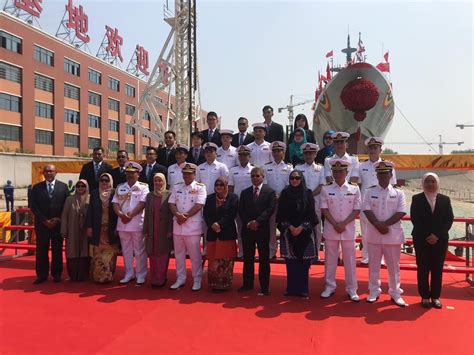 Aag Th บันทึกประจำวัน จีนทำพิธีปล่อยเรือตรวจการณ์ Littoral Mission Ship มาเลเซียลำแรกลงน้ำ Kd Keris