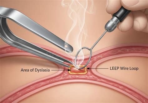 Medical Illustration Showing A Loop Electrosurgical Stock Illustration