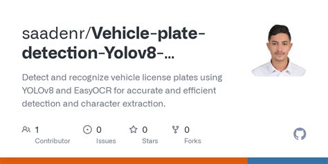 Github Saadenrvehicle Plate Detection Yolov8 Easyocr Detect And Recognize Vehicle License
