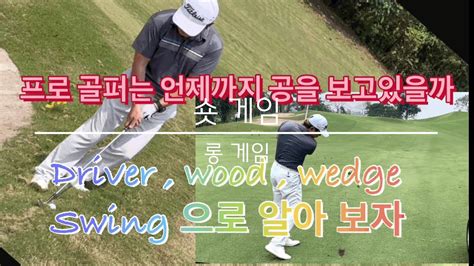 프로와 아마추어 골퍼 공을 끝까지 보는 시간은 언제 까지 일까 숏게임 드라이버스윙 필리핀골프 Youtube