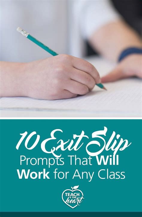 Exit Slip Prompts That Will Work For Any Class Artofit
