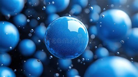 Floating Blue Spheres Create Abstract Background With Depth And Texture Stock Image Image Of