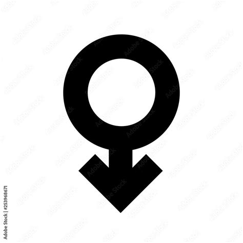 Sign Male Gender Black Icon A Symbol Sexual Affiliation Flat Style