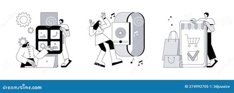 Wearable Devices Abstract Concept Vector Illustrations Stock Vector