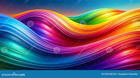 Abstract Colorful Wave Background Generative By Ai Stock Illustration Illustration Of