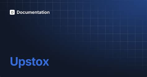 Upstox Documentation