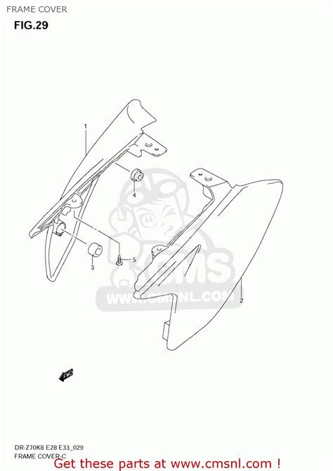 Suzuki Dr Z70 2009 K9 Usa E03 Drz70 Dr Z70 Frame Cover Buy Original Frame Cover Spares Online