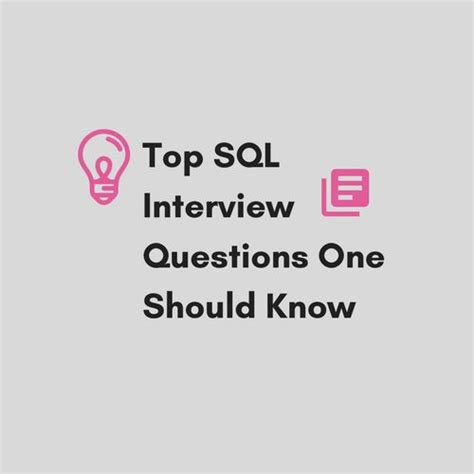 50 Sql Query Questions You Should Practice For Interview Interview