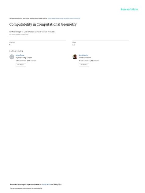 Computability In Computational Geometry Pdf