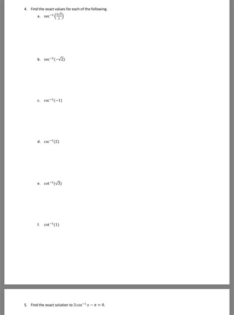 Solved Recall The Graph Of Y Escx 2 Comparing Y Cscx With
