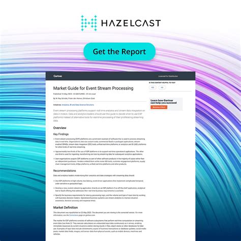 hazelcast on linkedin gartner® market guide for event stream processing