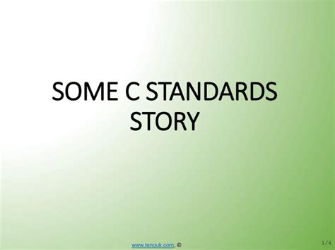 C Standards IDEs Compilers