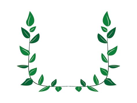 Premium Vector Green Leaf Frame Material