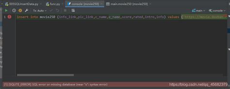 关于python数据爬取数据库出现sqlite3operationalerror Near “s“ Syntax Error