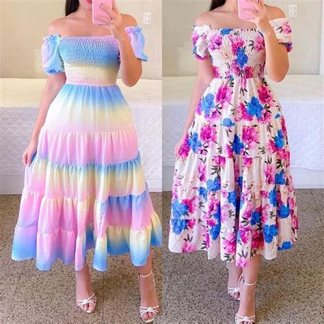 탄성 짧은 소매 A 라인 드레스 여성용 우아한 쉬폰 꽃 프린트 비치 스타일 캐주얼 여름 2023 Aliexpress