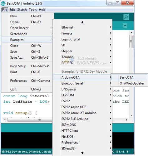 How To Do Ota Firmware Update For Esp32 Campus