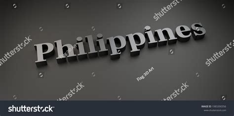 Abstract Philippines 3d Text Rendered Poster Stock Illustration