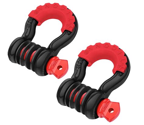 2 Pack D Ring Shackle With 78 Screw Pin 57000ibs Break Strength 34