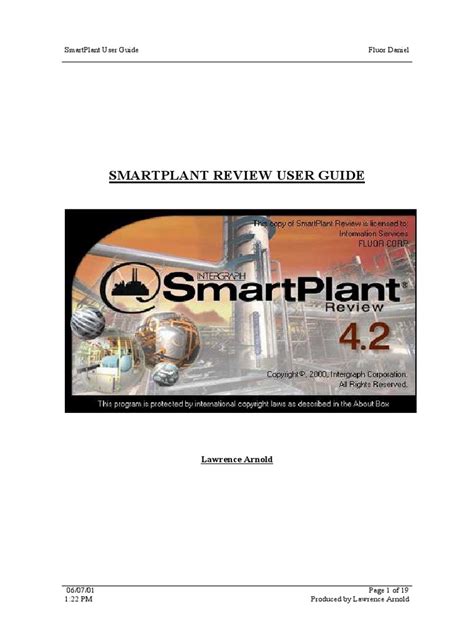 Smartplant User Guide Fluor Daniel Pdf Button Computing System Software