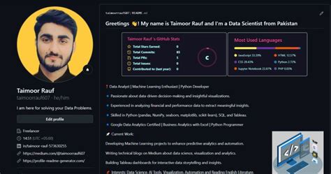 Github Developerprofile Opensource Techcommunity Careergrowth Taimoor Rauf
