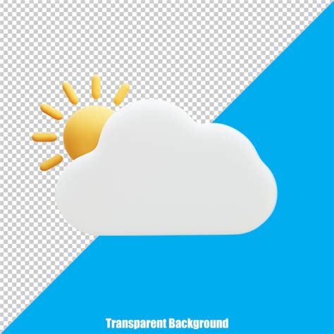 투명 배경에 일기 예보 아이콘 프리미엄 Psd 파일