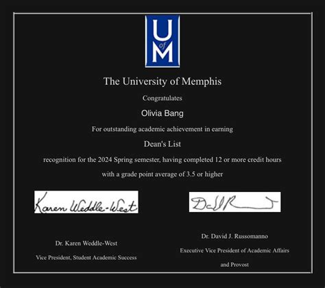 Olivia Bang On Linkedin Uofm Deanslist