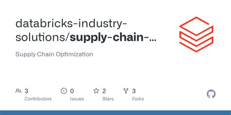 GitHub Databricks Industry Solutions Supply Chain Optimization Supply Chain Optimization