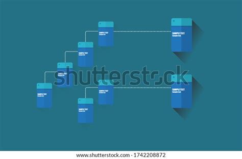 Infographics Flowchart Colored Rectangle Scheme Shadows Stock Vector Royalty Free 1742208872
