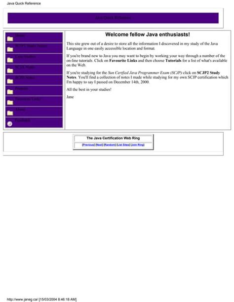 Java Quick Reference Pdf