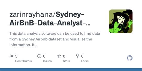 GitHub Zarinrayhana Sydney AirBnB Data Analyst Software This Data Analysis Software Can Be