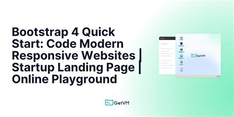 bootstrap 4 quick start code modern responsive websites startup