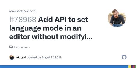 Add Api To Set Language Mode In An Editor Without Modifying Settings Json Files Issue