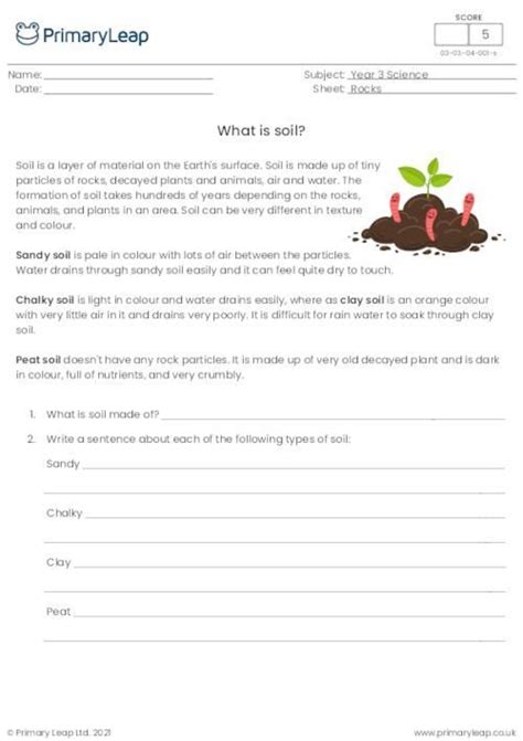Soil Science Worksheet For Babes