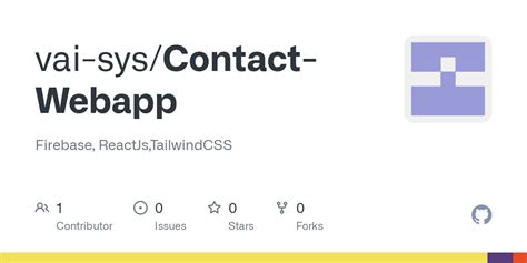 github vai sys contact webapp firebase reactjs tailwindcss