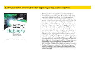 P D F Bayesian Methods For Hackers Probabilistic Programming And