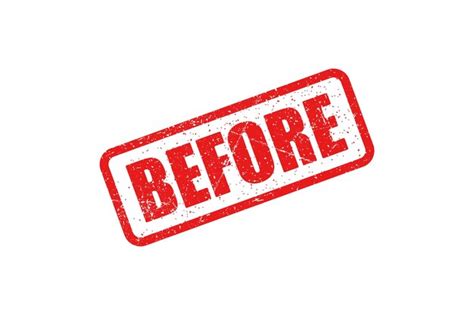 Premium Vector Before Red Grunge Stamp On White Background