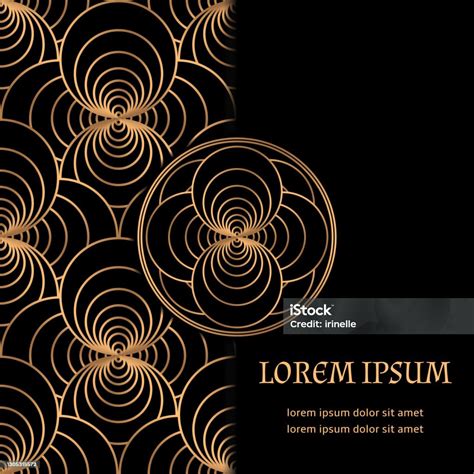 기하학적 고급 배경 벡터 현대 서클 로얄 패턴 카드 템플릿 홀리데이 파티 초대를 위한 우아한 디자인 0명에 대한 스톡 벡터 아트
