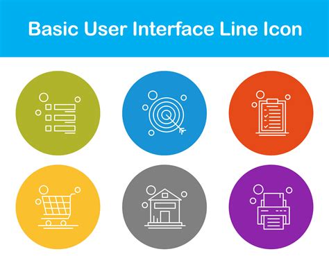 Basic User Interface Vector Icon Set Vector Art At Vecteezy