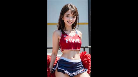 【4k Ai Lookbook】チアガール！ Cheerleader Beauty Lookbook 01 Youtube