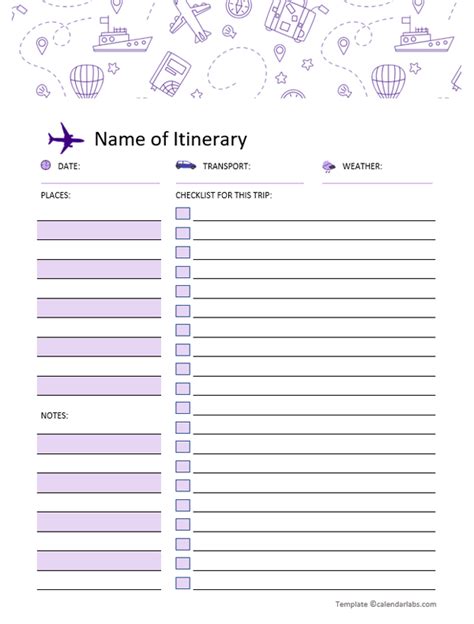 Journal Word Template