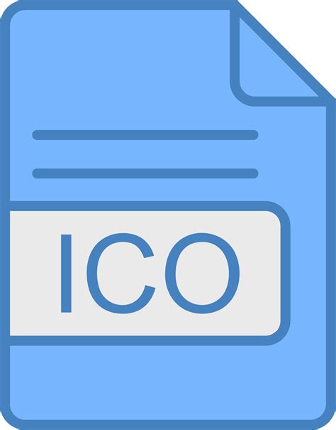 Ico File Format Line Filled Blue Icon 43648757 Vector Art At Vecteezy