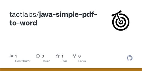 GitHub Tactlabs Java Simple Pdf To Word