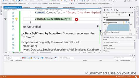 116 C C Sharp Database Sql Server And Insert Data Youtube