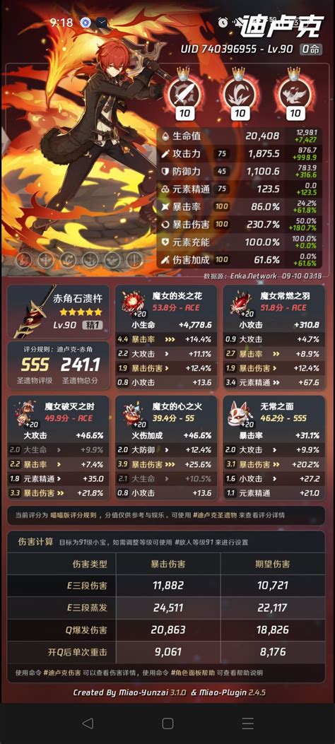 大佬们帮忙看看为什么我迪卢克伤害那么低啊 Genshin Impact HoYoLAB
