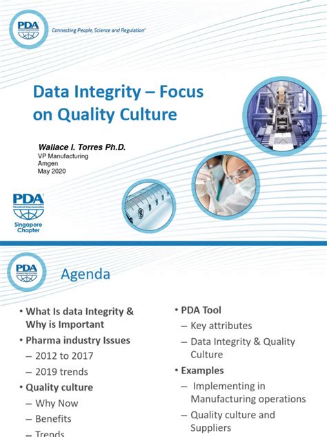 Pda Presentation Data Integrity Focus On Quality Culture 1696579609 Download Free Pdf Food