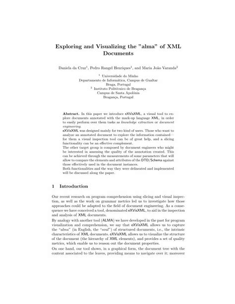 PDF Exploring And Visualizing The Alma Of XML Documents XPath