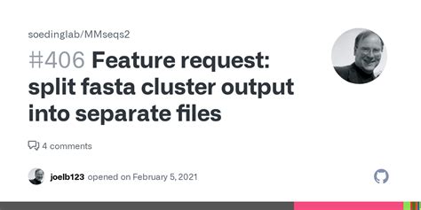 feature request split fasta cluster output into separate files · issue