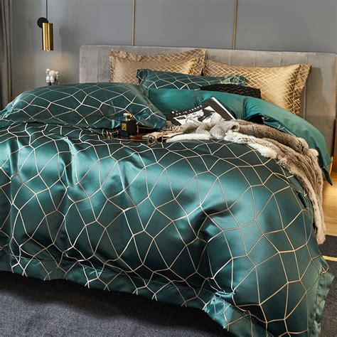 Постельное белье жаккард/Сатин «Изумруд» Ж5