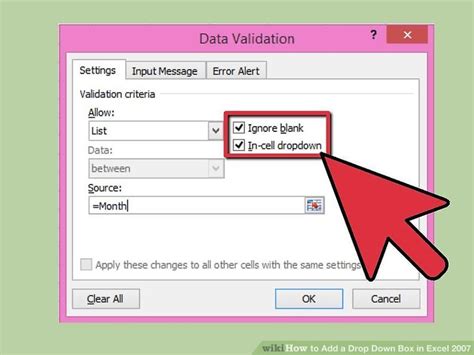How To Add A Drop Down Box In Excel 2007 11 Steps With Pictures