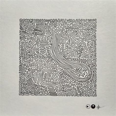 Купити картину «Хобот абстракція ручкою на папері абстракціонізм Курочка Михайло Kyivgallery